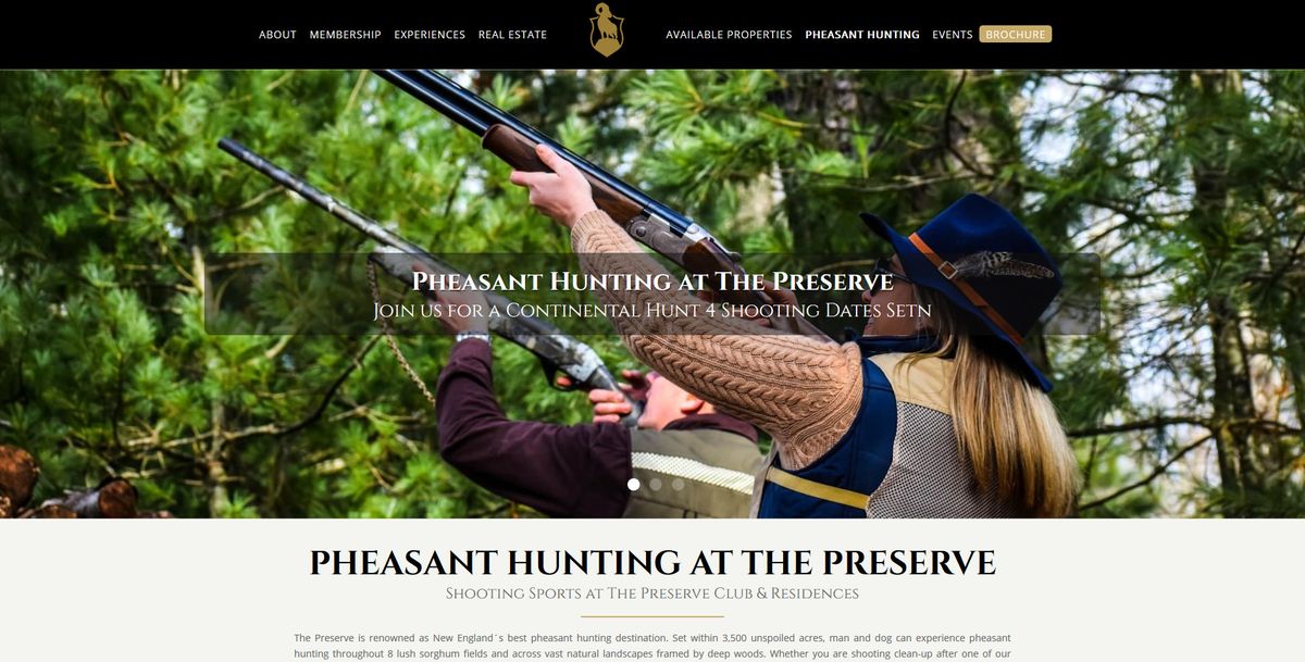 Pheasant Hunting at The Preserve - Rhode Island